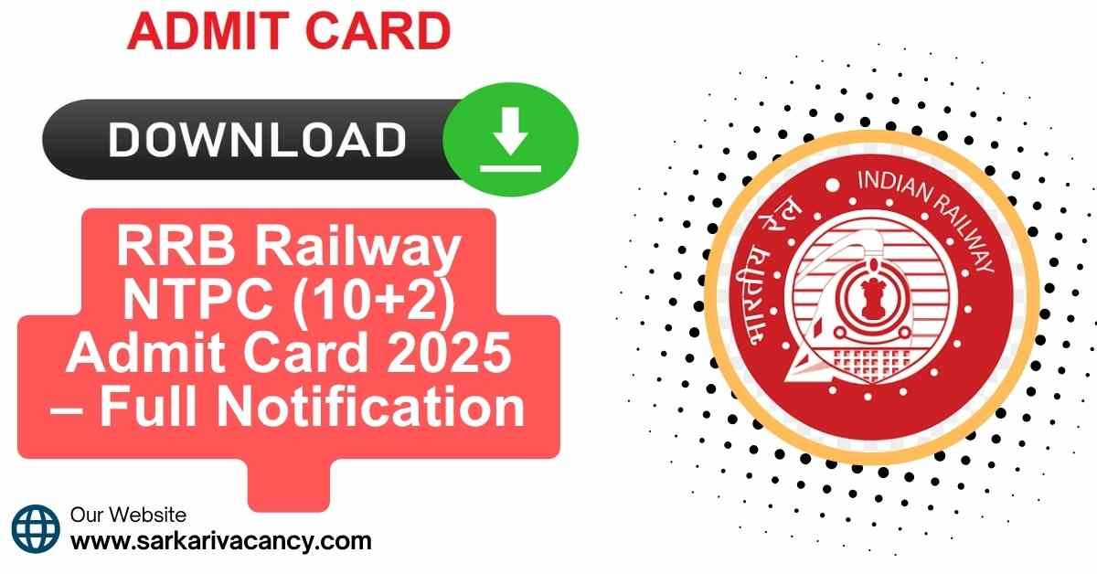 RRB NTPC Admit Card 2025 for Application Status